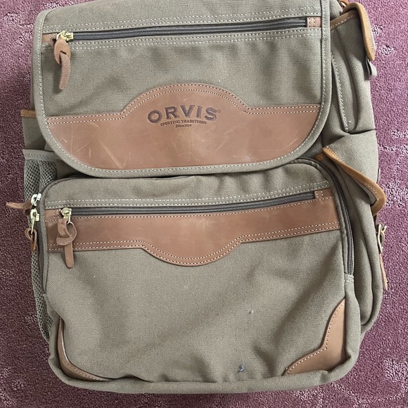 Orvis | Bags | Orvis Mens Tan Backpack | Poshmark